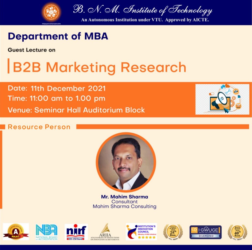 Best MBA College in Bangalore, Karnataka - BNMIT