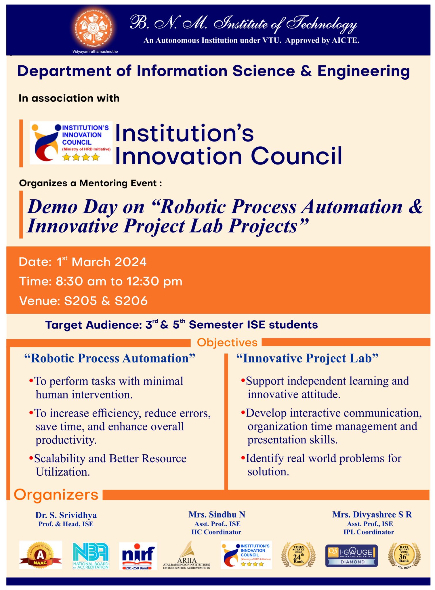 Organizers Demo Day on “Robotic Process Automation & Innovative Project ...