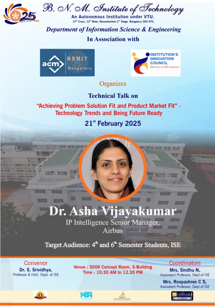 Organized Technical talk on "Achieving Problem Solving Fit and Product Market Fit" -Technology ...