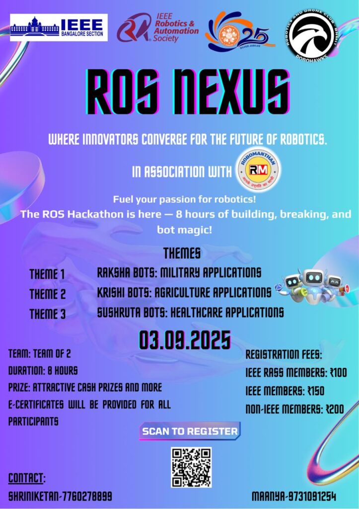 ROS Nexus- IEEE Robotics and Automation Society, organized a Hackathon on Robotics