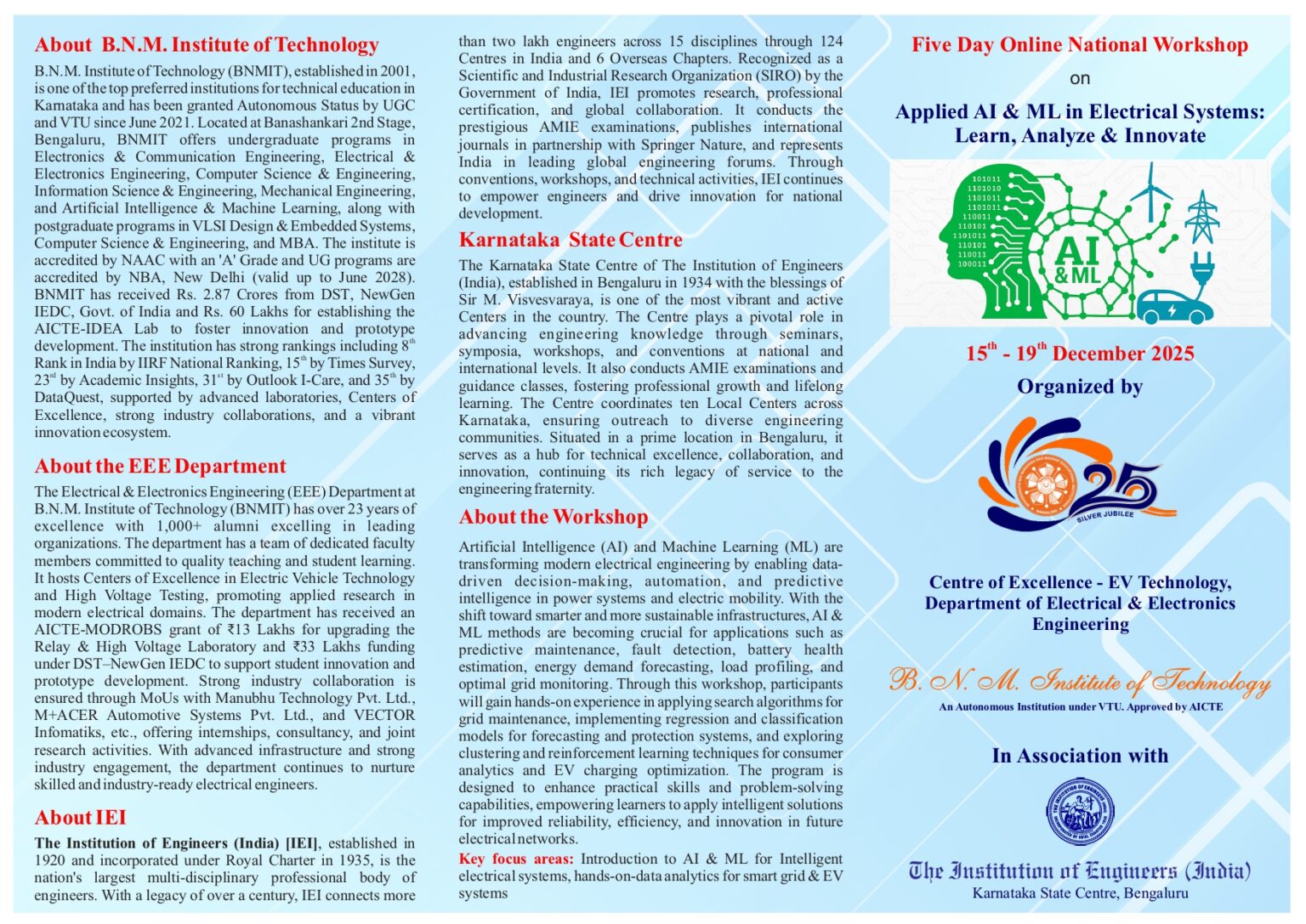 Organized a Five Day Online National Workshop on Applied AI & ML in ...